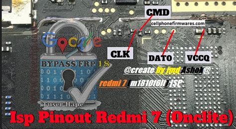 Redmi Isp Emmc Pinout For Flashing Remove Pattern And Frp Remove