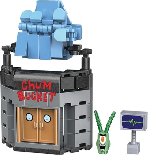 Snap And Switch Spongebob Squarepants Chum Bucket Playset Buildable Toy Set With