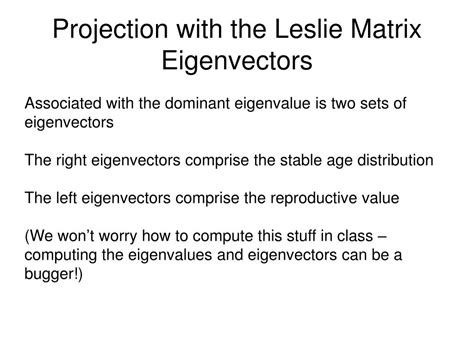 Ppt What Is The Leslie Matrix Powerpoint Presentation Free Download