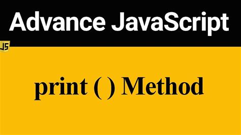 Print Method In Javascript Hindi Youtube
