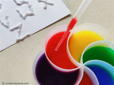 Diy Raised Salt Alphabet Craft Number Dyslexia