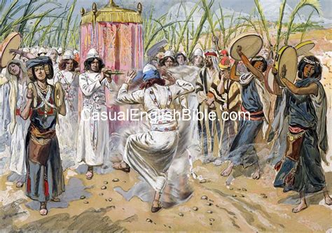 Dancing King David At Ark Of Covenant Casual English Bible