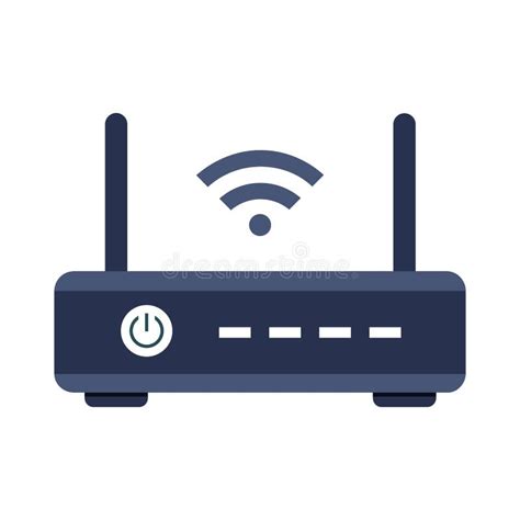 Flat Router Design Wi Fi Symbol Stock Vector Illustration Of Flat