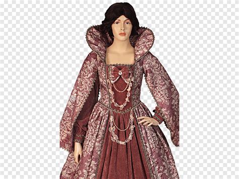 르네상스 중세 로브 드레스 영어 중세 의류 드레스 중세 마젠타 Png Pngegg