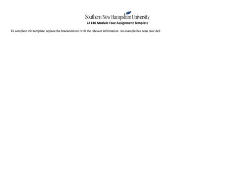 4 3 module four assignment an example has been provided audience