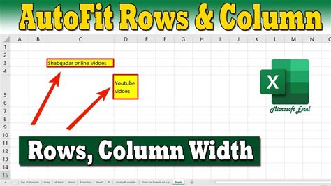How To Autofit Rows And Columns In Excel Autofit Column And Row Width Autofit Exceltips