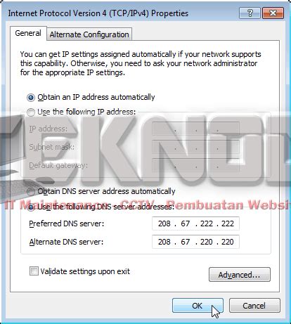 Cara Menggunakan Opendns Teknody