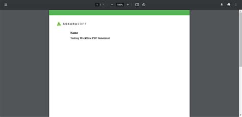 Askarasoft提供的Workflow PDF Generator