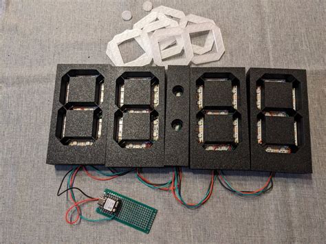 7 Segment Led Clock With Ws2812b And Esp32 Free 3d Print Model