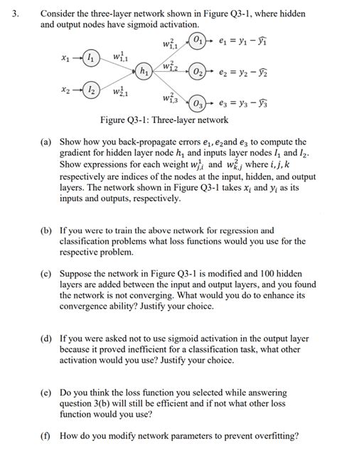Solved Consider The Three Layer Network Shown In Figure Chegg