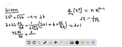 solved velocity the position of a particle at time t is given by s