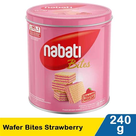 Jual Nabati Wafer Bites Strawberry 240g Shopee Indonesia