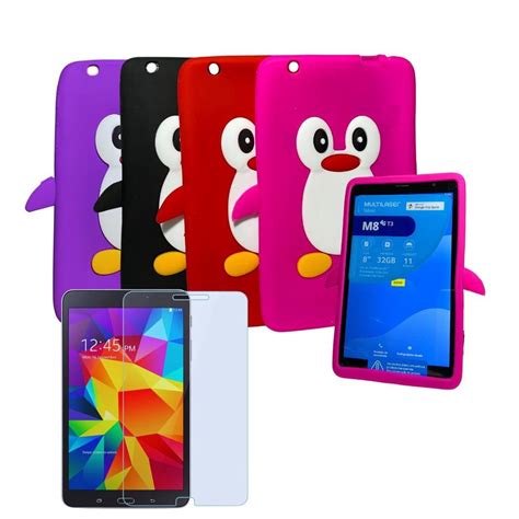 Capa Emborrachada Pelicula Adaptada P Tablet Philco 8 Polegadas
