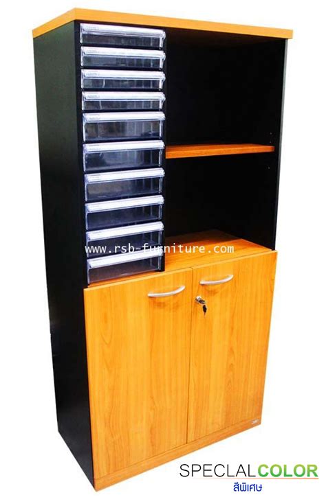 ตู้เก็บเอกสาร พร้อมลิ้นชักแยกประเภท 10 ช่อง ขนาด 80 X 40 สูง 160 Cm รหัส 1801 โต๊ะทำงาน โต๊ะ