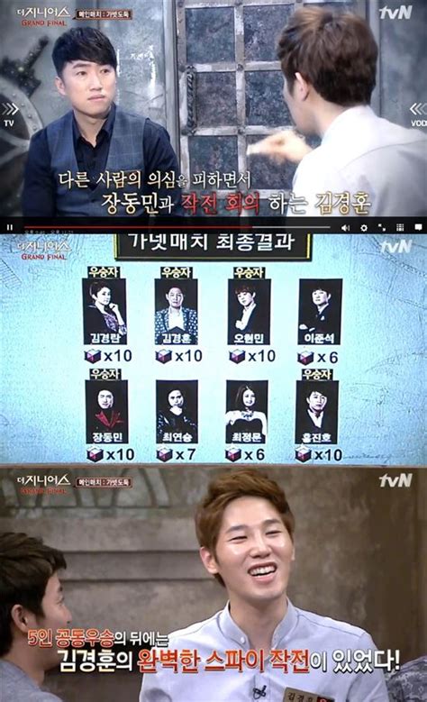 더지니어스 김경훈 완벽한 스파이 역할로 공동우승 스포츠투데이 네이트 연예