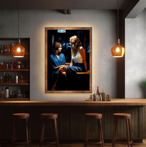 Sensual Romance Art Flirting Women Painting First Love And Passion Lgbt