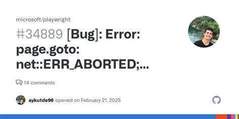 Bug Error Pagegoto Neterraborted Maybe Frame Was Detached