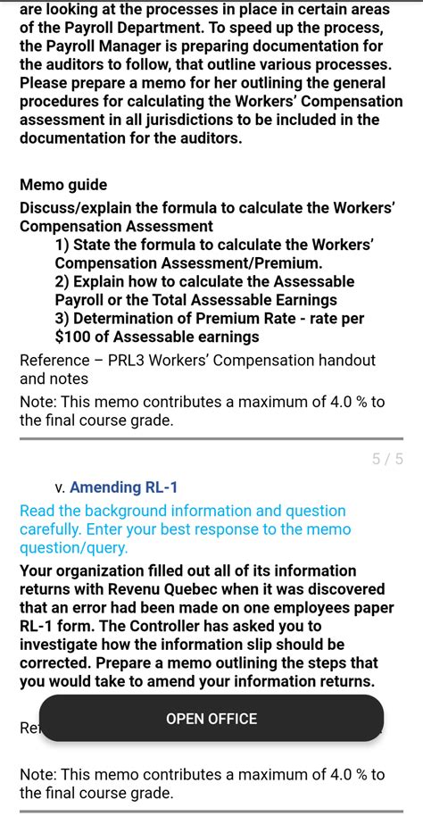 Communication Assignment Memo Writing Instructor