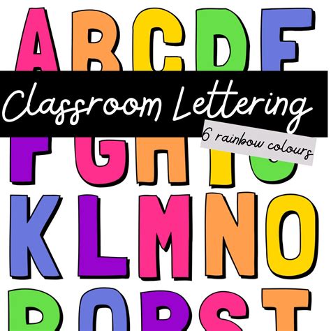 Bulletin Board Letters Rainbow Classroom Decor Classroom Display Lettering Pack Elementary