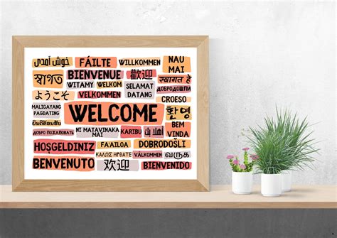 Welcome In Different Languages Poster