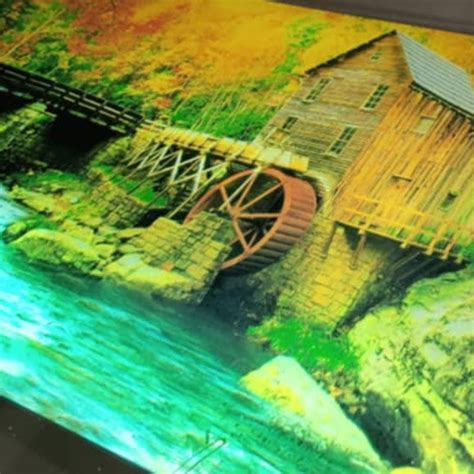 Moving Waterfall Picture With Light And Sound Etsy