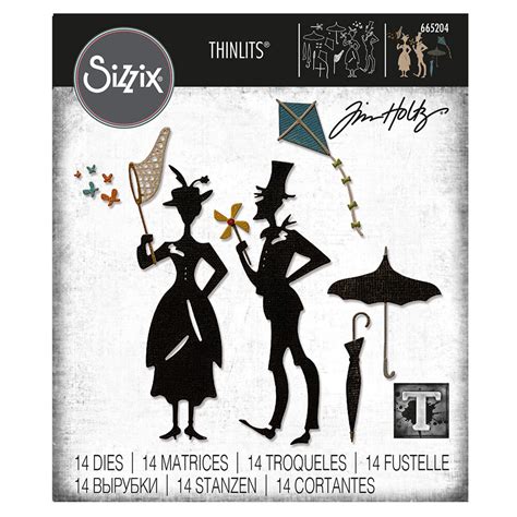 Sizzix Tim Holtz Thinlits Die Alphanumeric Shadow Numbers — Frank