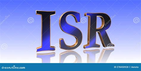 ISR D Metal Word In Blue Background Concept Keyword Illustration Stock Illustration