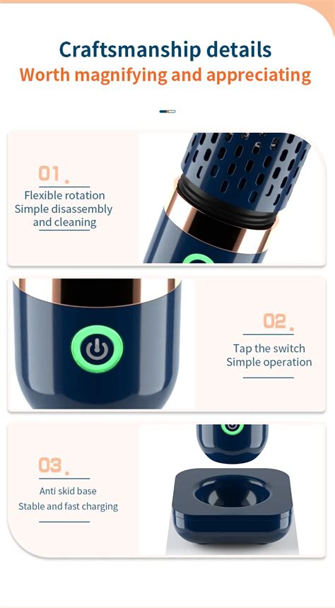 Xb 과즙기 미니 충전 믹서기 휴대용 블렌더 과일 믹서 다기능 주스 메이커 스무디 믹서 과일 야채 식품 소독 살균 정수기 캡슐 모양 Usb 무선 충전 가정용 야채 청정기