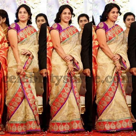 Jyothi Reddy Cream Brasso Saree Saree Blouse Patterns