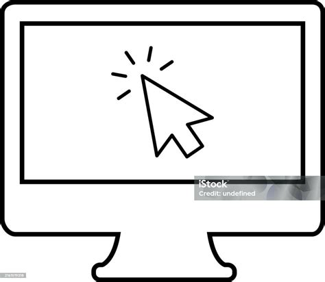 laptop with cursor on screen click in laptop vector icon computer with click mouse pointer