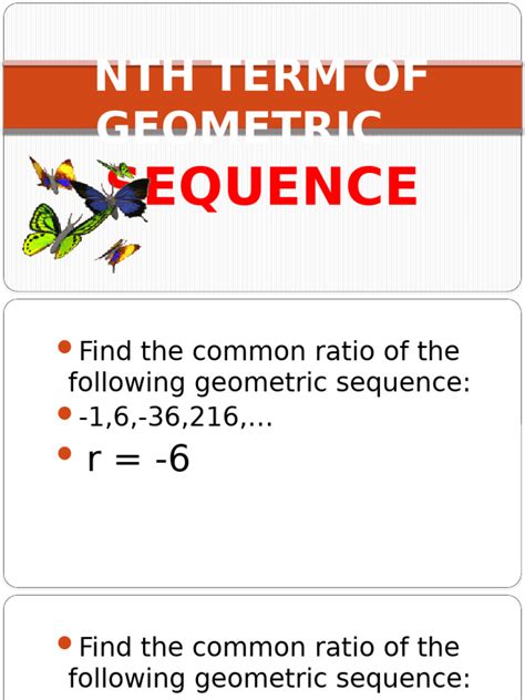 Nth Term Of A Geometric Sequence With Examples Pdf Mathematics Mathematical Analysis