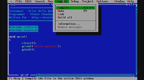 Lecture 2 Installing Turbo C And Running First Program
