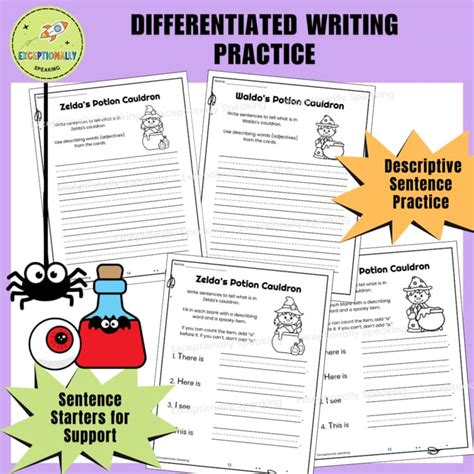 Halloween Witch Wizard Writing Prompt Noun Adjective Sort Grammar 1st