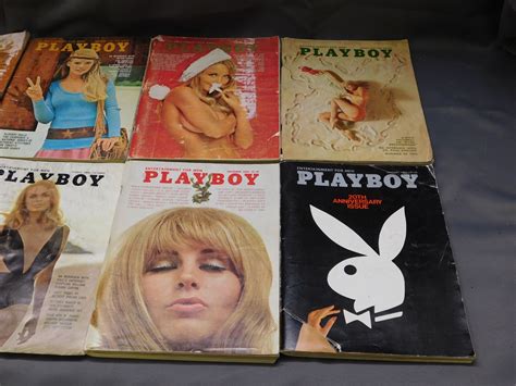 Lot Of 10 Vintage Playboy Magazines Circa 1960s 1970s