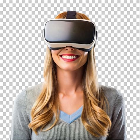Premium Psd Women Wearing Vr Glasses
