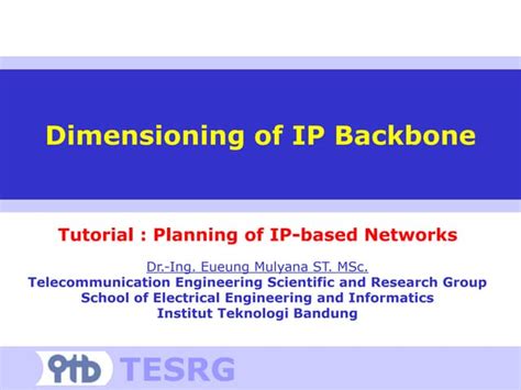 Dimensioning Of Ip Backbone Pdf
