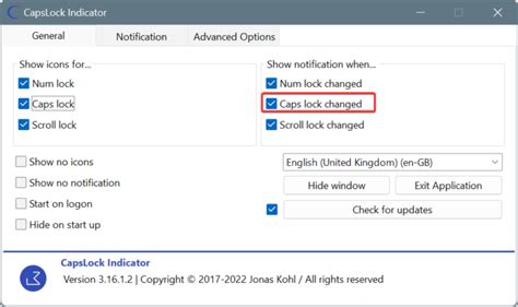 How To Enable Or Disable Caps Lock On Screen Display Indicator In Windows 10