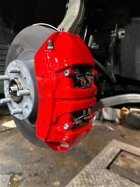 테슬라 모델 Y 브레이크 캘리퍼 도색 테슬라 캘리퍼 도색 [분당 수지 광주 오포 레이브] 네이버 블로그