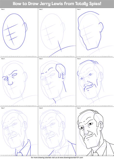 How To Draw Jerry Lewis From Totally Spies Totally Spies Step By