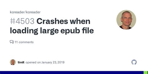 Crashes When Loading Large Epub File · Issue 4503 · Koreaderkoreader