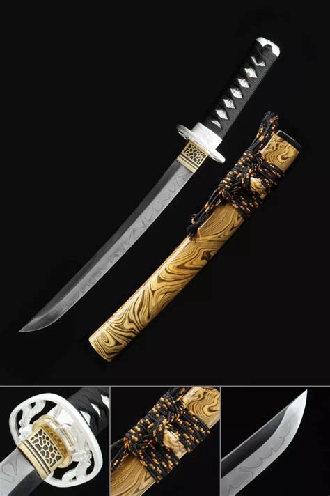 Tanto Sword Hamon Brown 茶短刀 Katana Store