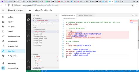 First Time Edit Of Config File Incorrect Type Expected Array