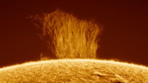 60000 Mile Tall Plasma Waterfall Seen Showering The Sun Space