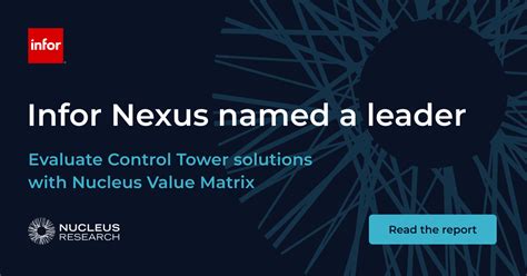 Nucleus Control Tower Value Matrix 2024 Analyst Report Infor