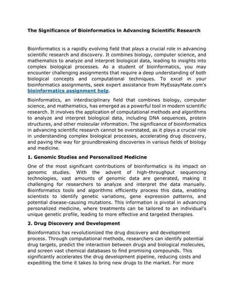 Ppt Bioinformatics Assignment Help Powerpoint Presentation Free