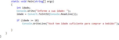 estrutura de decisão if else