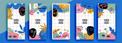 소셜 네트워크 스토리 벡터 일러스트레이션을 위한 트렌디한 편집 가능한 템플릿입니다 소셜 미디어를 위한 디자인 배경 Brand Name Online Messaging