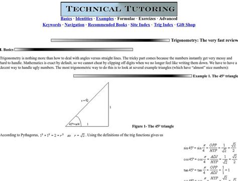 Technical Tutoring Trig Identities Activity For 9th 10th Grade Lesson Planet
