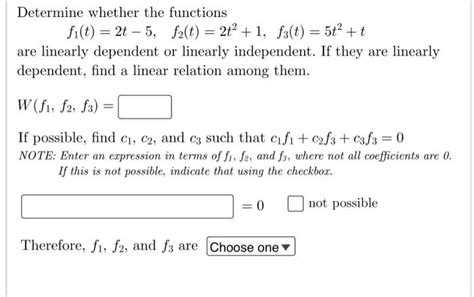 Solved Determine Whether The Functions Chegg