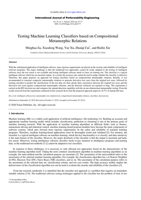 pdf testing machine learning classifiers based on compositional